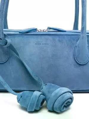 Magda Butrym Brigitte Trapeze Suede Shoulder Bag - Blue