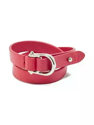 AIGNER Leather Bracelet - Silver