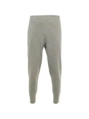 BOSS Logo-plaque Wool Trousers - Grey