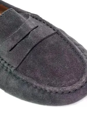 TOD'S Pebble Suede Loafers - Grey