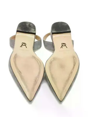 PAUL ANDREW Rhea Slingback Flat Mules - Grey