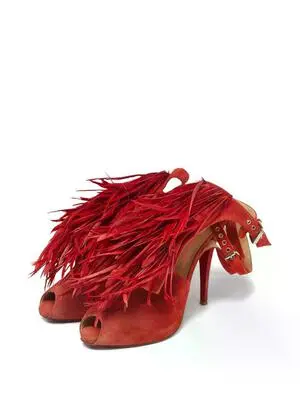 AQUAZZURA Open-toe Suede Stiletto Pumps