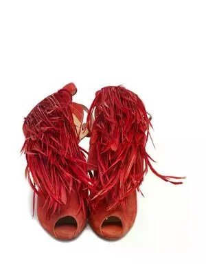 AQUAZZURA Open-toe Suede Stiletto Pumps