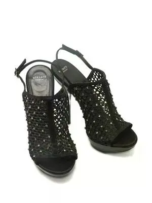 Versace Embellished Stiletto Sandals