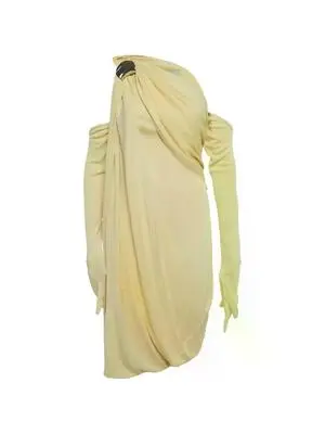 CHATS BY C.DAM Draped One-shoulder Dress - Yellow