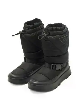Prada Buckled Quilted Snow Boots