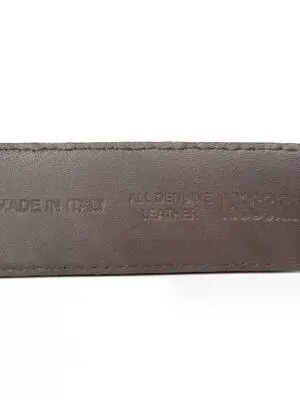 Moschino Plaque Leather Belt - Red