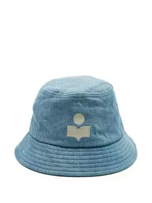 Isabel Marant Étoile Logo-embroidered Denim Bucket Hat - Blue