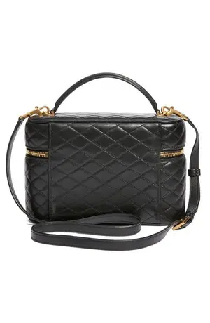 Saint Laurent Large Gaby Quilted Leather Vanity Case - Noir