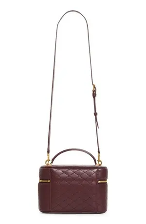 Saint Laurent Large Gaby Quilted Leather Vanity Case - Rouge Cabernet