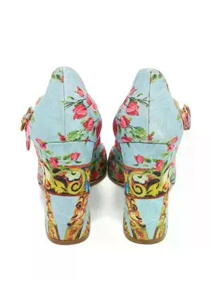 Dolce & Gabbana Brocade T-strap Pumps