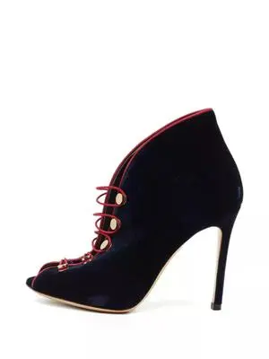 Women's Lace Up Peep Toe Boots