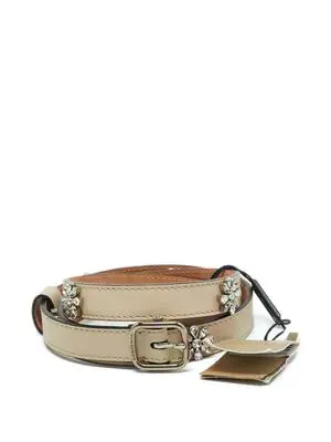 Burberry Crystal-flowers Leather Belt