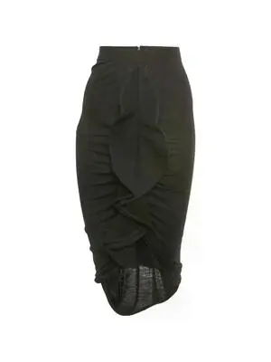 Givenchy Knitted Ruffled Midi Skirt