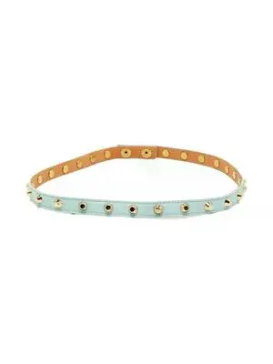 Versace Studded Leather Wrap Bracelet
