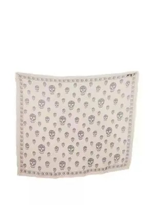 Alexander McQueen Skull-print Scarf - Neutrals
