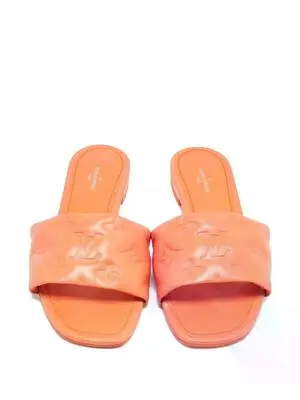 LOUIS VUITTON Monogram-embossed Leather Sandals