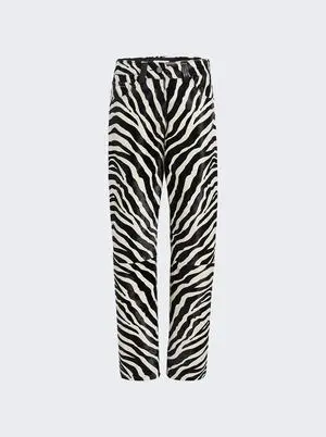 Khaite Callum Zebra Calfskin Pants
