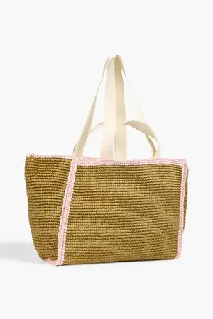 Marni Embroidered Faux Raffia Tote
