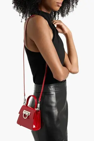 FERRAGAMO Xs Iconic Patent Leather Tote