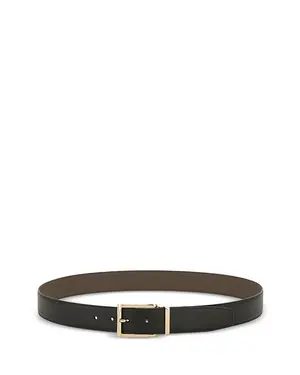 FERRAGAMO Reversible Leather Belt Nero