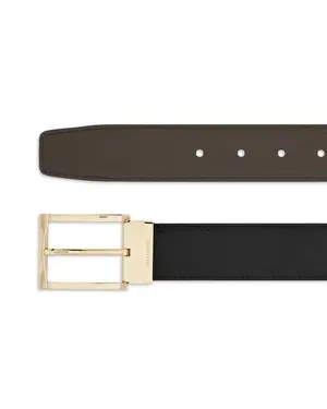 FERRAGAMO Reversible Leather Belt - Nero