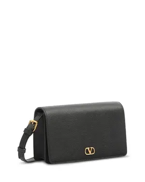 Valentino Garavani Vlogo Signature Leather Mini Bag - Black