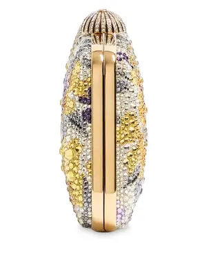 Valentino Garavani Carry Secrets Rhinestone Floral Print Leather Minaudiere Bag - Multi