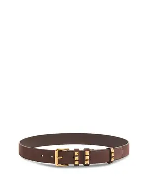 Valentino Garavani Flaneuse Suede Leather Belt - Brown