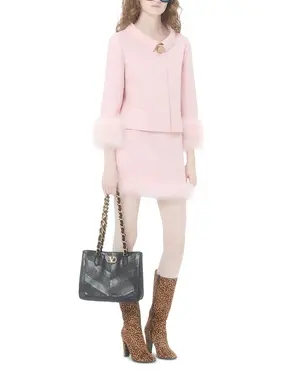Valentino Garavani Laseine Small Vlogo Leather Tote Bag - Black