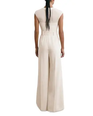 REISS Petite Alba Belted Jumpsuit