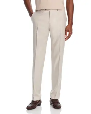 Canali Flat Front Bottoms For Men
