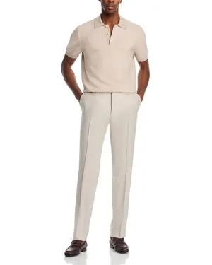 Canali Siena Flat Front Wool Trousers