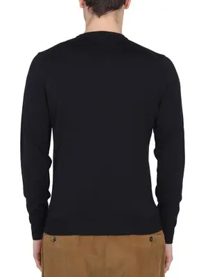 DRUMOHR Wool Jersey With Ribbed Collar - Multicolour