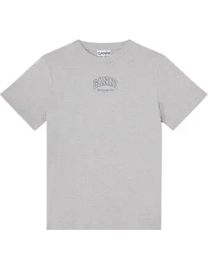 GANNI T-shirt With Logo - Grey