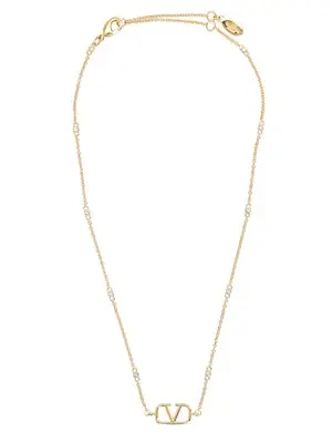 Valentino Garavani Vlogo Signature Necklace - Gold