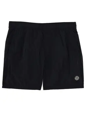 Stone Island Swimsuit With Logo Patch - Blue