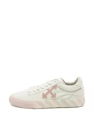 Off-white Textured Sneakers For Men