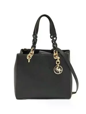 Michael Kors Mini Cynthia Leather Tote Bag - Black