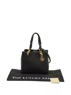 Michael Kors Mini Cynthia Leather Tote Bag - Black
