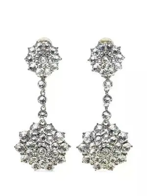 OSCAR DE LA RENTA Crystal-Embellished Drop Earrings