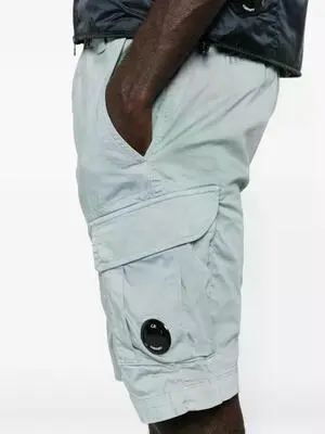 C.P. COMPANY Stretch Sateen Cargo Lens Shorts - Blue