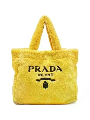 Prada Terry Logo Tote Bag