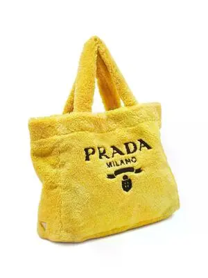 Prada Terry Logo Tote Bag