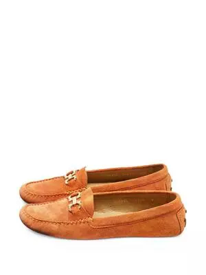 FERRAGAMO Suede Gancini Loafers