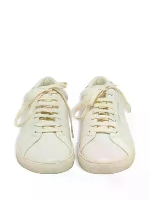 Saint Laurent Andy Calf Leather Sneakers - White
