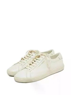 Saint Laurent Andy Calf Leather Sneakers - White