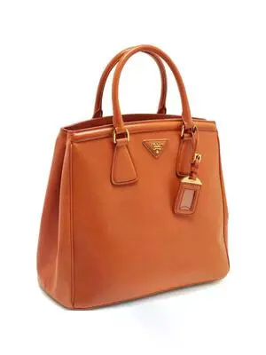 Prada Parabole Leather Tote Bag