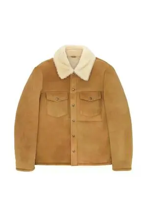 FORTELA Quarter Patch-pocket Shearling Jacket - Brown