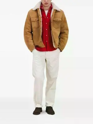 FORTELA Quarter Patch-pocket Shearling Jacket - Brown